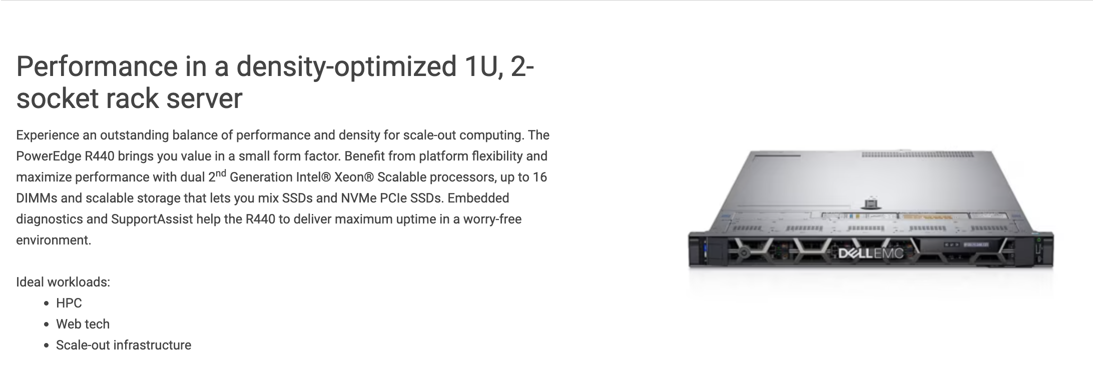 Dell PowerEdge R440 Rack Server - Pumida Electronics Co., Limited
